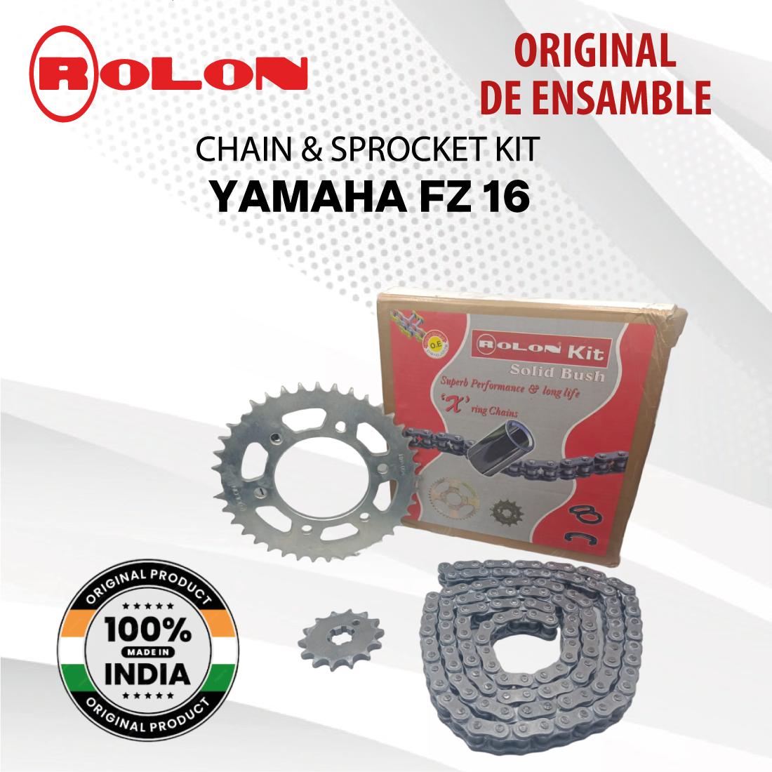 KIT ARRASTRE YAMAHA FZ16 ROLON - Dye Import David & Emily