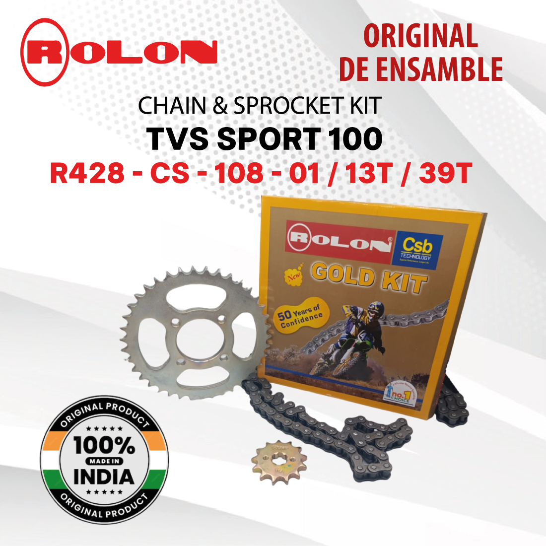 KIT DE ARRASTRE TVS SPORT 100 ROLON - Dye Import David & Emily